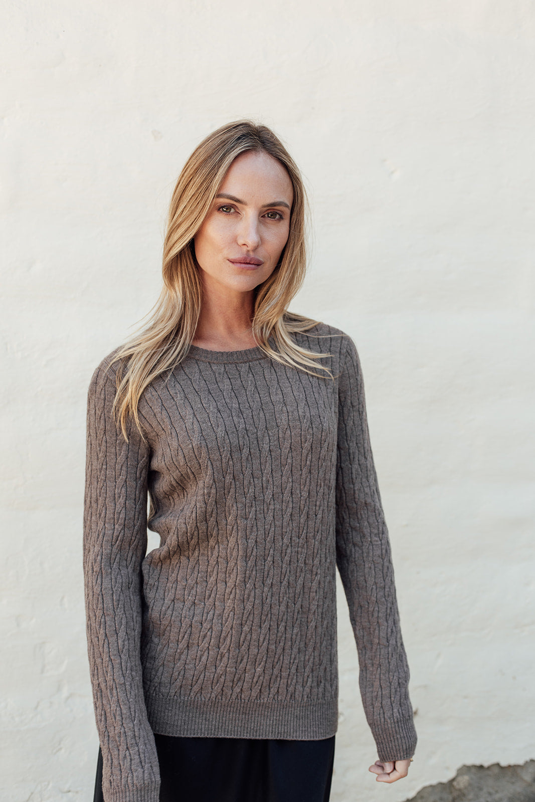 Classic Cable Merino Jersey - Cinnamon – Perriam