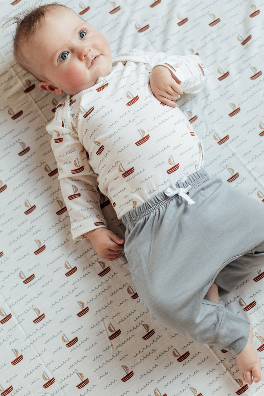Merino Wool Baby Wrap - Sail Boat – Perriam