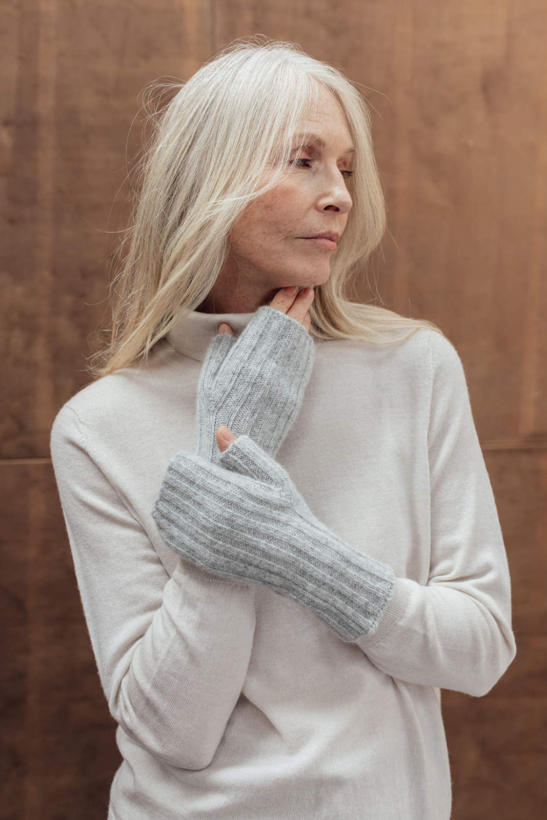 Rib Merino Mitts - Dove – Perriam
