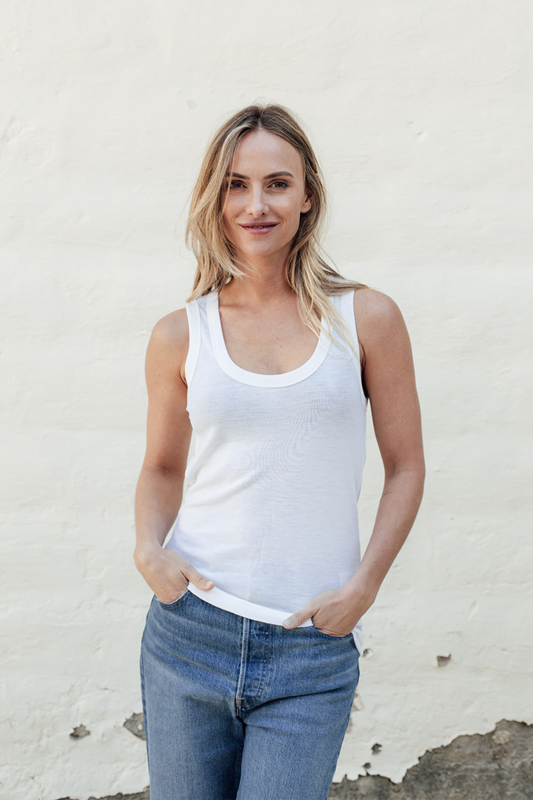 The Merino Rib Singlet - Natural – Perriam