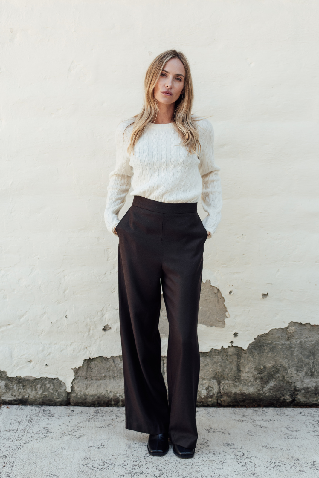 Foundation Wool Pant - Chocolate – Perriam