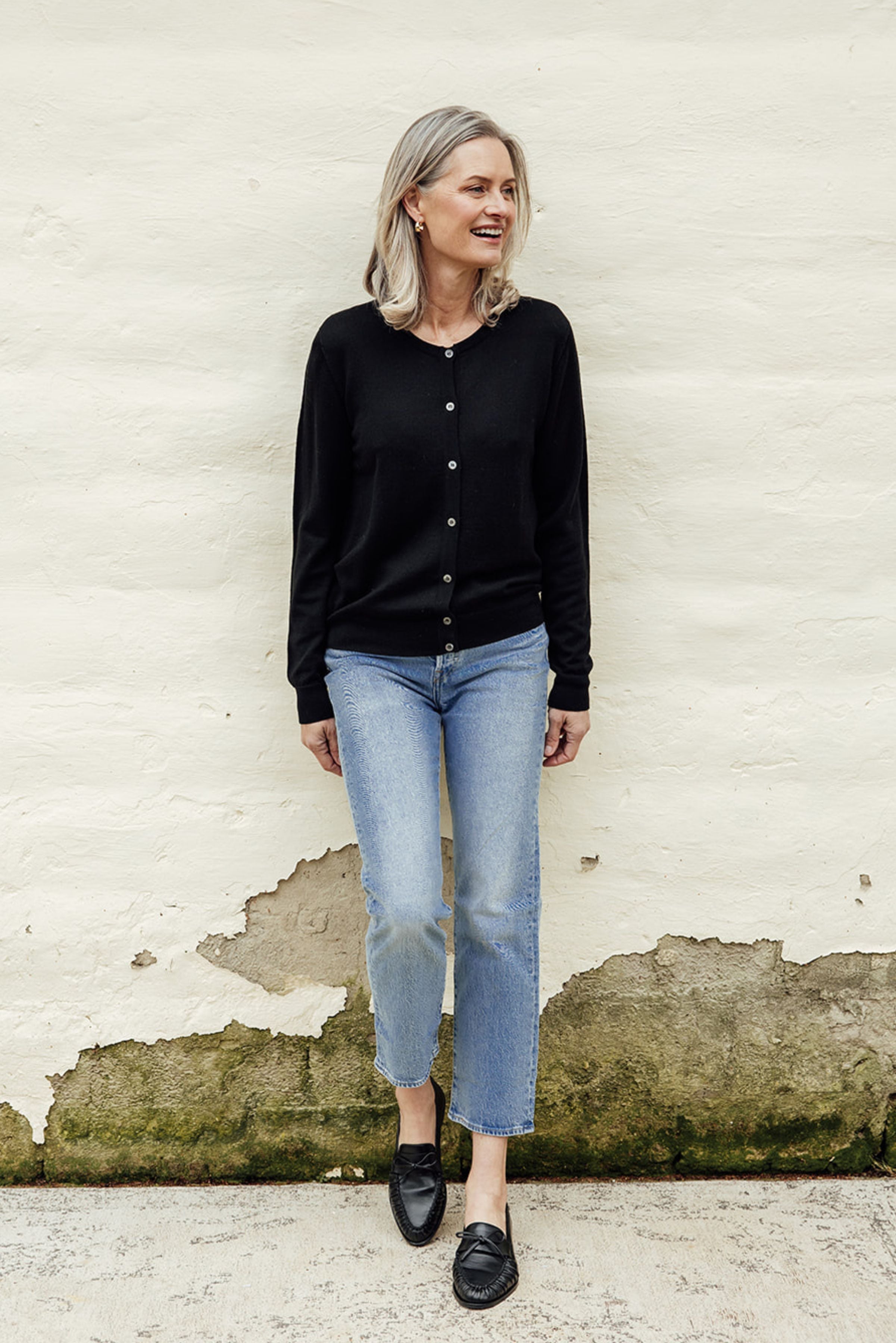 Classic Merino Cardigan - Black – Perriam